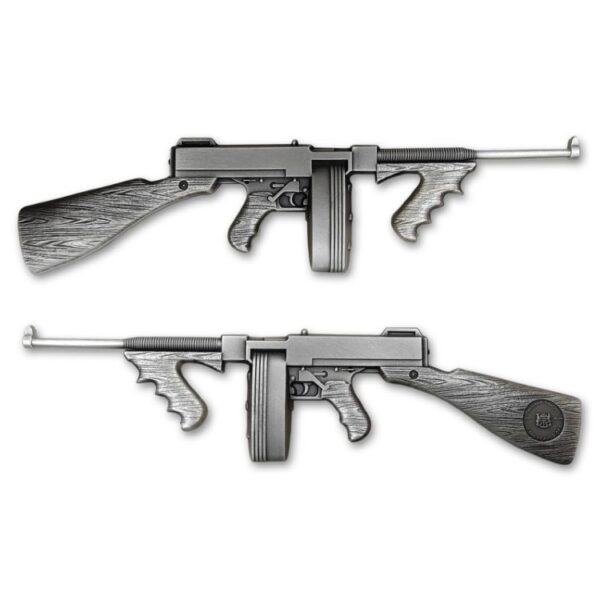 2 Oz Greatest Firearms Thompson Gun Shaped Silver Coin - NZ Collect