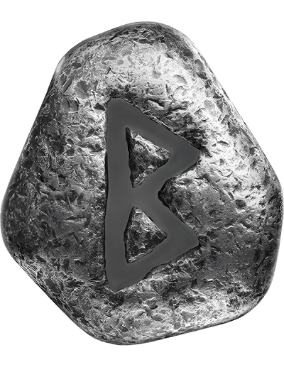 Berkana Runes 1 Oz Silver Cast Bar